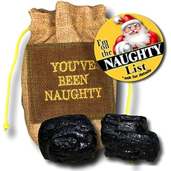 Amazon.com: Christmas Lump of Coal Naughty (with Gift Bag): Toys & Games