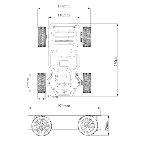 Mua Ackermann Chassis Encoder Motor Robot Car Kit, Full-Metal Robotic ...