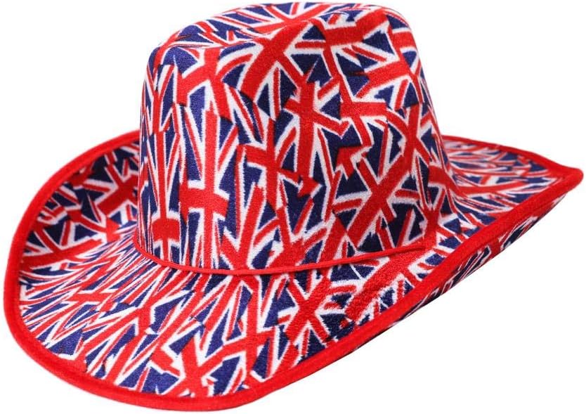 I LOVE FANCY DRESS LTD VE DAY VELOUR UNION JACK HAT WITH UNION JACK ...