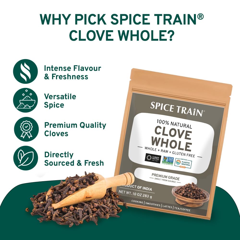 Mua SPICE TRAIN, Handpicked Cloves Whole (10oz) Premium Cloves from India in Resealable Zip Lock ...