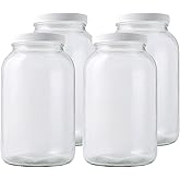 Amazon.com: 1790 Large Glass Jars with Lid - Wide Mouth 1 Gallon Glass Jar with Lid - Glass ...