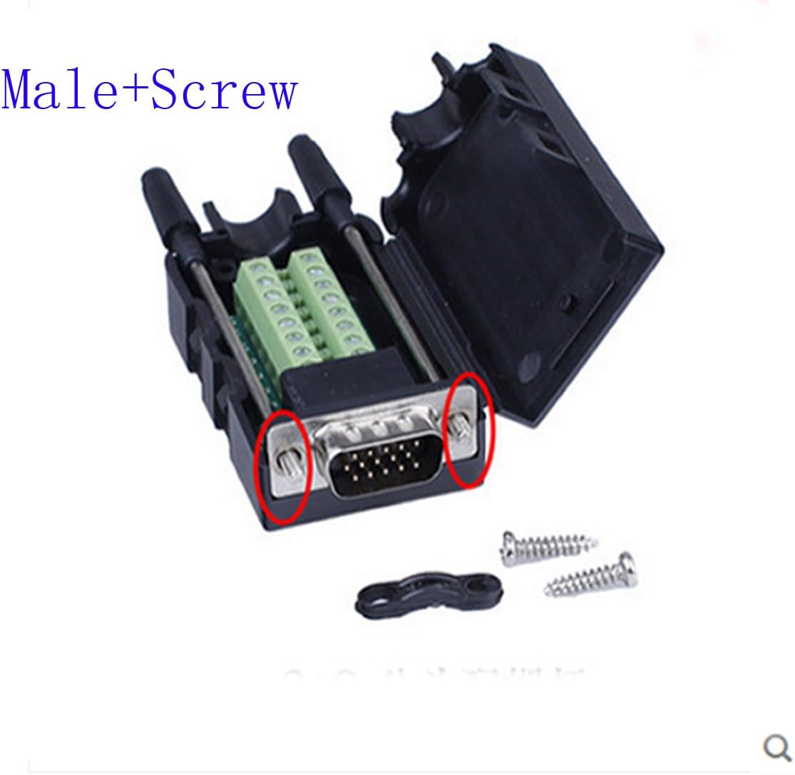 Conectores D-Sub DB15 VGA macho hembra de 3 filas 15 pines para ...