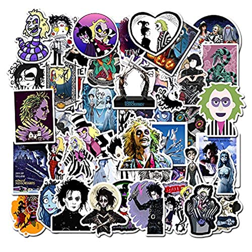 Famous Movies Tim Burton Stickers 50 Packs Stickers for Water Bottles ...