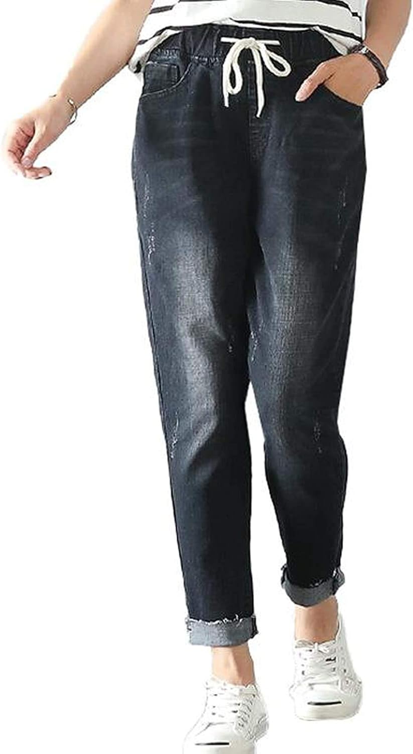 Pantalones vaqueros para mujer, cintura alta, invierno, talla grande ...