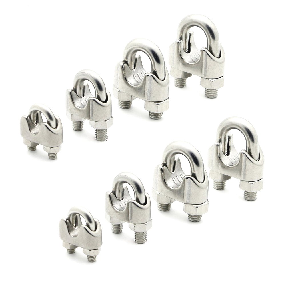 Kebinfen® 10 PCS 1/4 Inch M6 Stainless Steel Wire Rope Clips for Ø 6mm ...