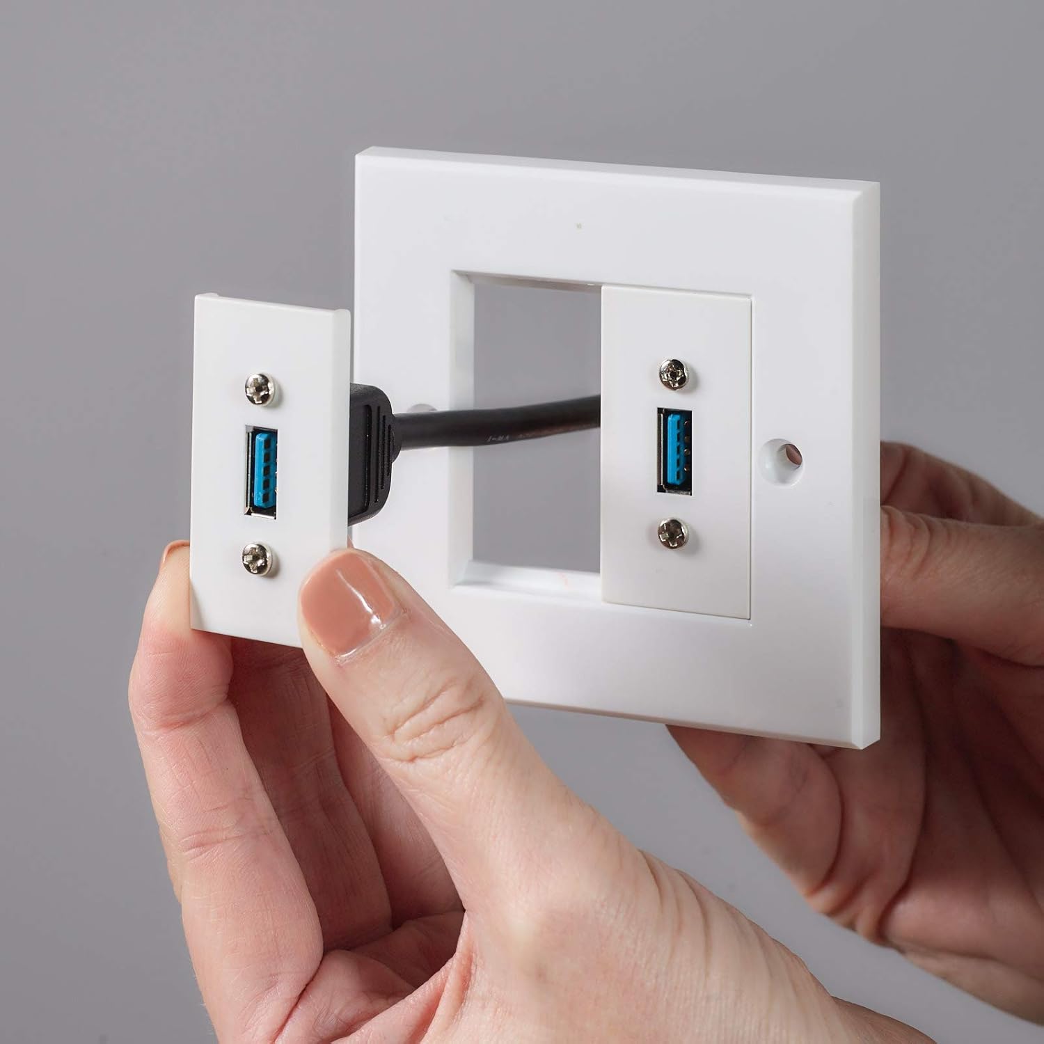 USB 3.0 Euro AV Module for Faceplate. 25mm x 50mm. USB 3.0 Type A ...