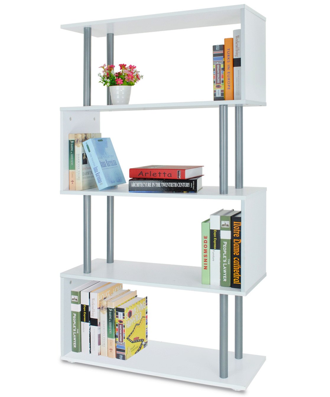Buy Display Cabinet, HST Mall Wooden Bookcase Book Shelf Storage Rack-S ...