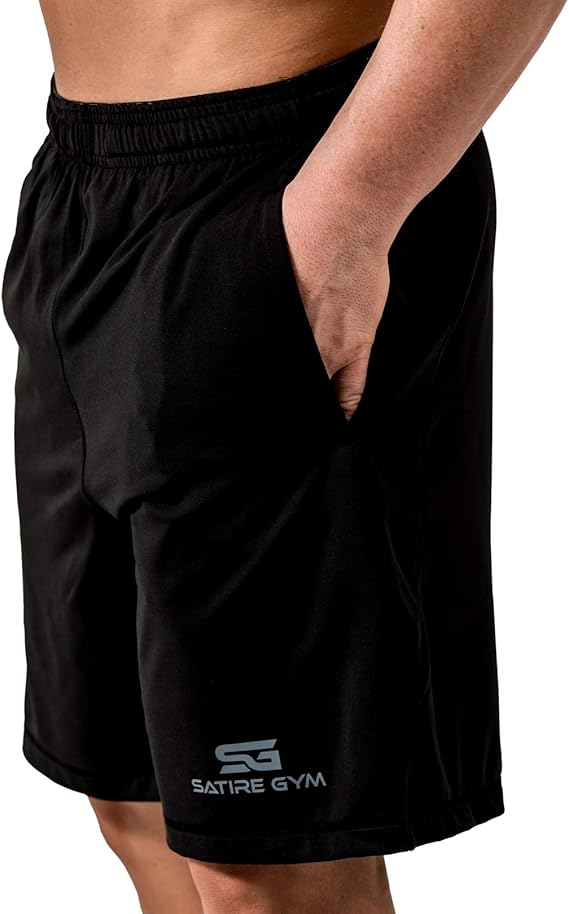 Satire Gym - Men - Sports Shorts - Fitness Loose Fit Shorts: Amazon.co ...