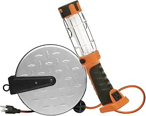 Designers Edge E318 Retractable Extension Cord with Handheld Work Light ...