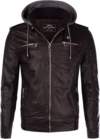 IDARBI Mens Premium Leather Bomber Jacket with Quilted Detail at Amazon Men’s Clothing store