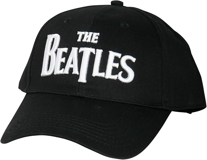 The Beatles Baseball Cap Kappe Fanartikel Drop T Logo Schwarz: Amazon ...