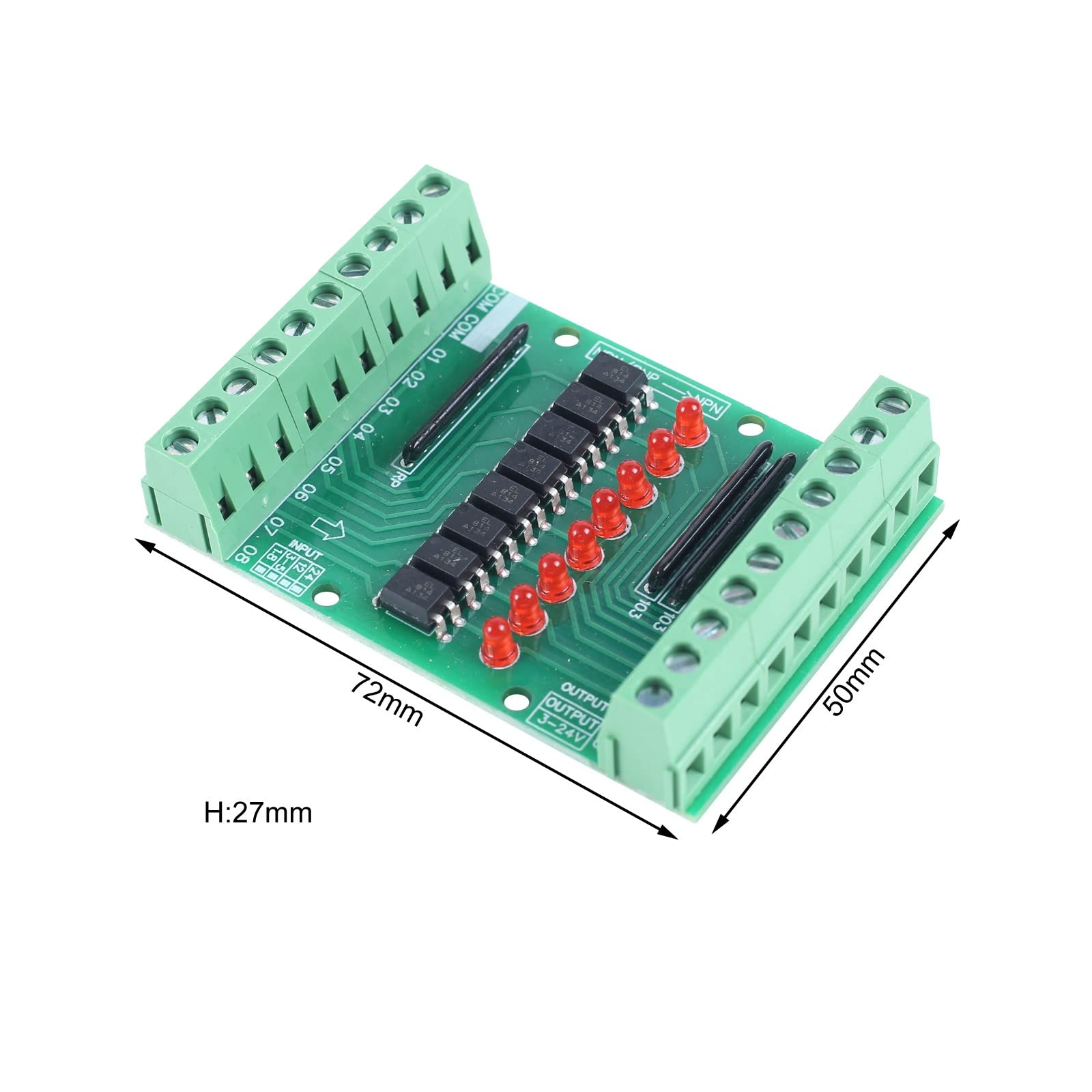 Mua DONGKER Optocoupler Isolation Board,DC 3.3V 5V PNP NPN 8-Channel ...