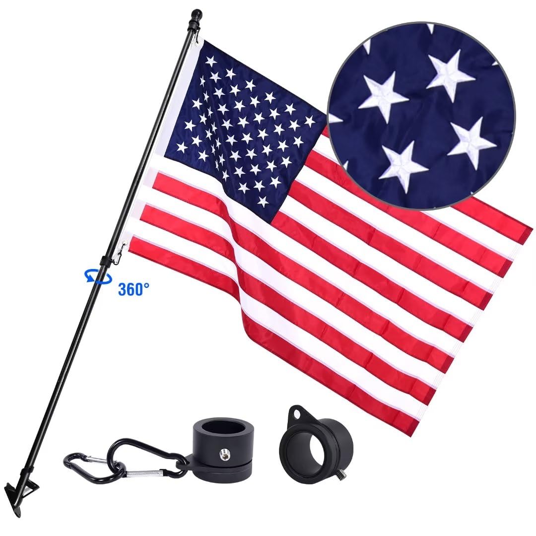 Quarut House Flag Pole Kit,Including 6Ft Stainless Steel Flag Pole ...