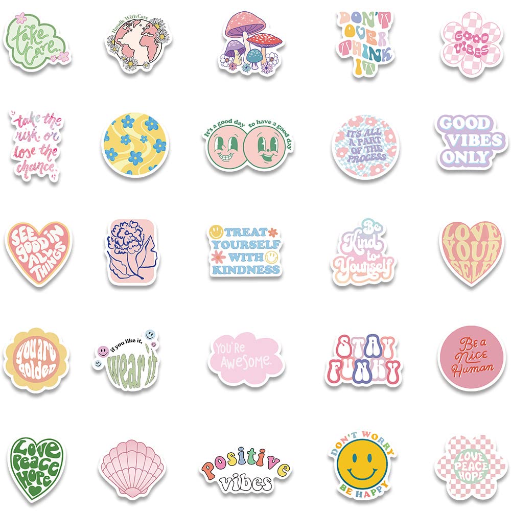 Mua Pink Inspirational Stickers, Preppy Motivational Stickers, 50Pcs ...