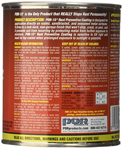 POR-15 Rust Preventive Coating, Stop Rust and Corrosion - Want It All
