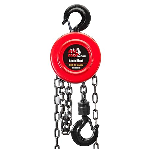 BIG RED TR9030-1 Torin Manual Hand Lift Steel Chain Block Hoist with 2 ...