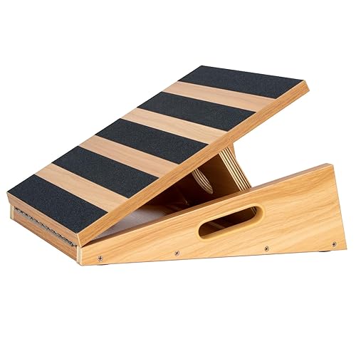 StrongTek Professional Wooden Slant Board, Adjustable Incline Board ...