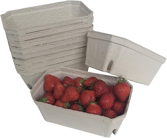 Nutley's 500 g Fibre Biodegradable Fruit Punnet (Pack of 100): Amazon ...