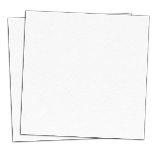 25 Pieces, (110 lb/300 gsm) - White Cardstock 12 x 12, Large Heavy ...