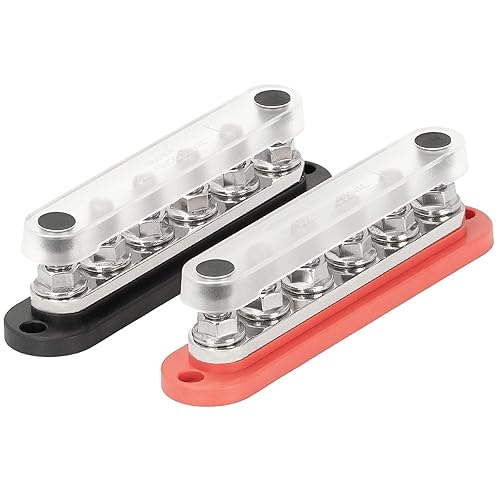 300A Negative Bus Bar 12V Distribution Block 6 x 3/8" M10 Terminal ...