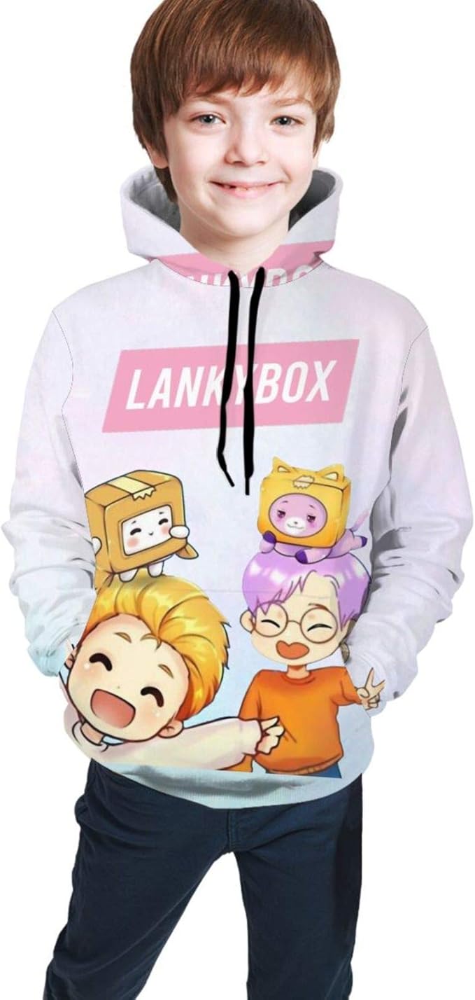 Hoodies for Kids Sweatshirts Long Sleeve Lankybox Merch Lankybox Boxy ...