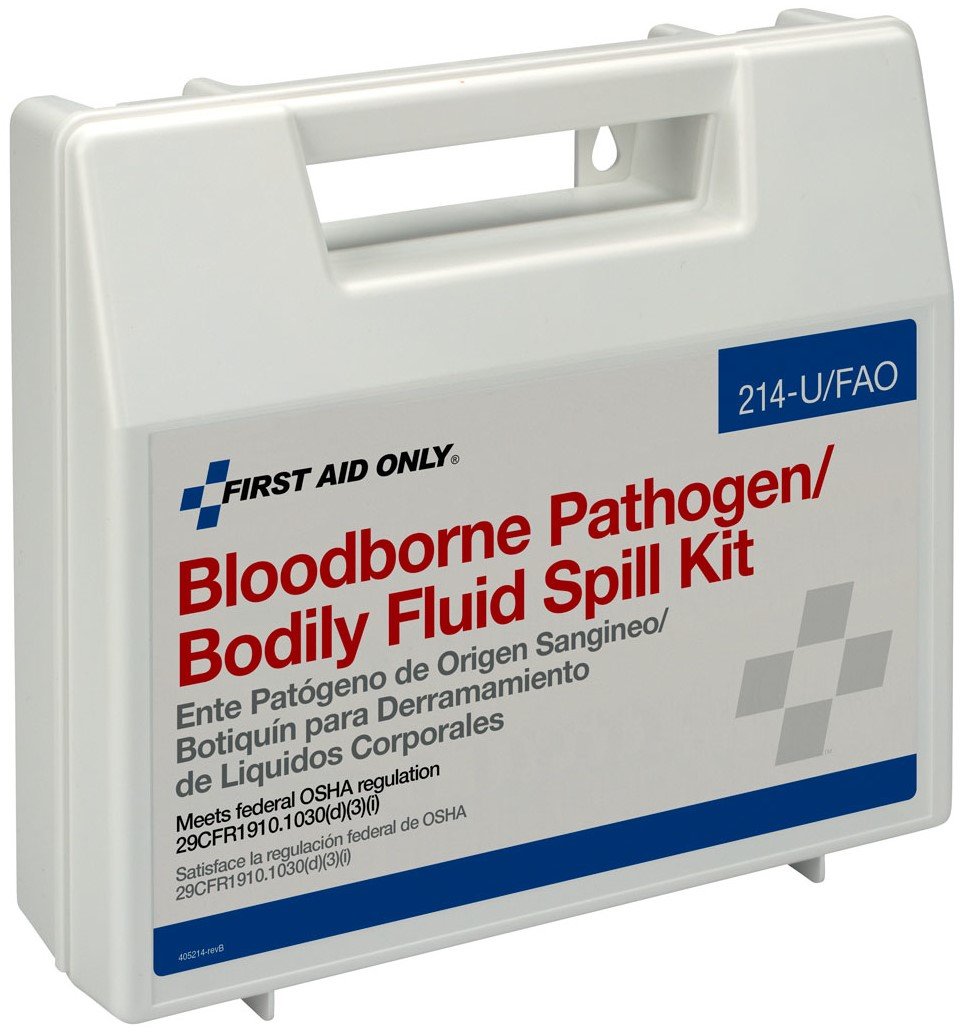 FIRST AID ONLY 23 Piece Bloodborne Pathogen/Bodily Fluid Spill Clean Up ...