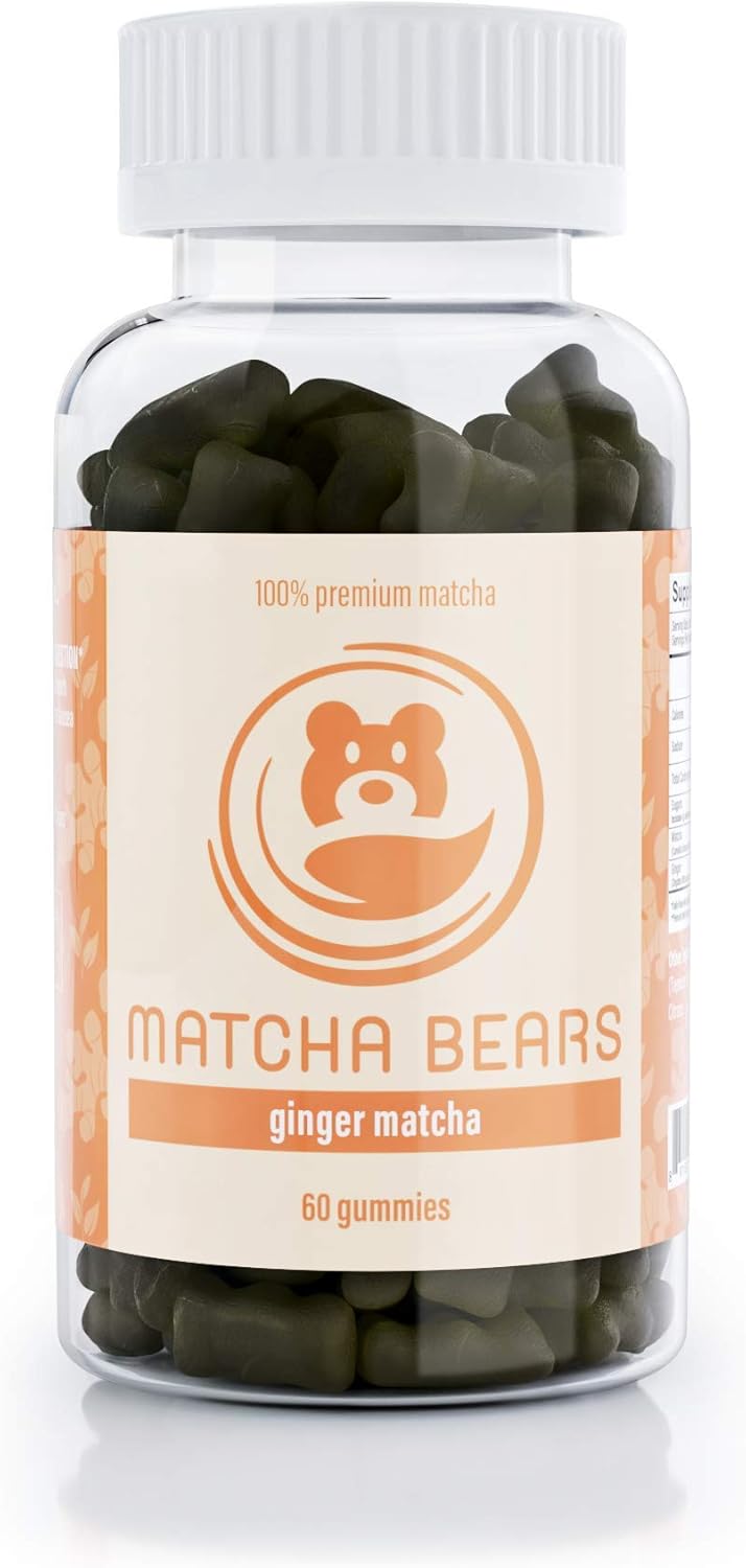 Amazon.com: Matcha Bears Ginger Infused Matcha Gummy Vitamin ...