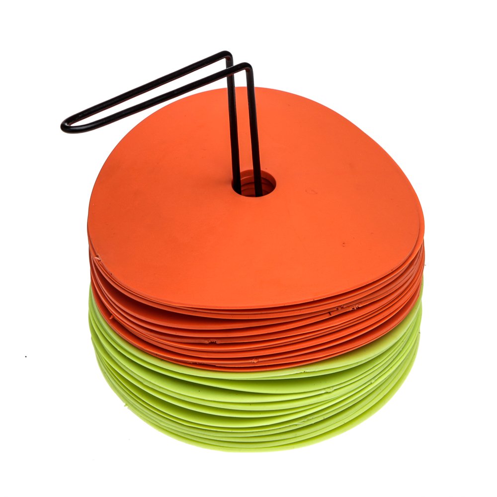 Fitness Health FH Flat Disc Agility Spot Markers Set of 24 (12 Orange ...