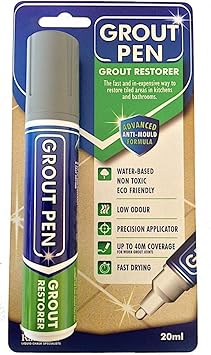 Large Grout Pen - Revives & Restores Stained Tile Grout Leaving a Clean ...