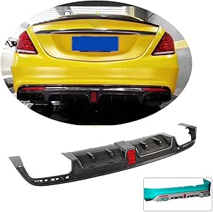 Amazon.com: MCARCAR KIT Rear Diffuser fits Mercedes Benz S Class W222 ...