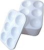 24 Pieces White Paint Plastic Palettes 6 Well Rectangular Watercolor ...