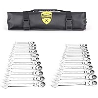 WORKPRO 8-Piece Flex-Head Ratcheting Combination Wrench Set, Metric 9-17 mm, 72-Teeth, Cr-V ...