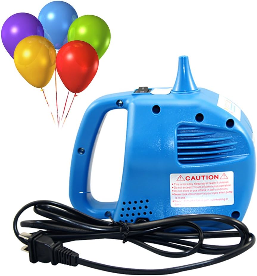 Bomba para inflar globos eléctrica solo Boquilla inflador de Globo Azul ...
