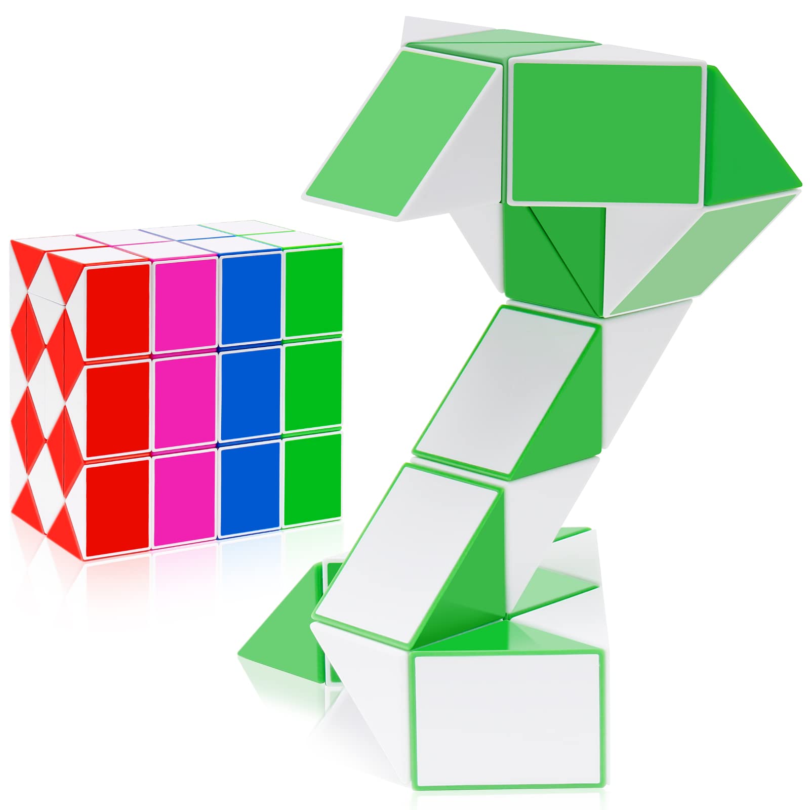 Mua 4 PCS 24 Large Blocks Magic Snake Puzzle Sensory Fidget Snake Cube ...