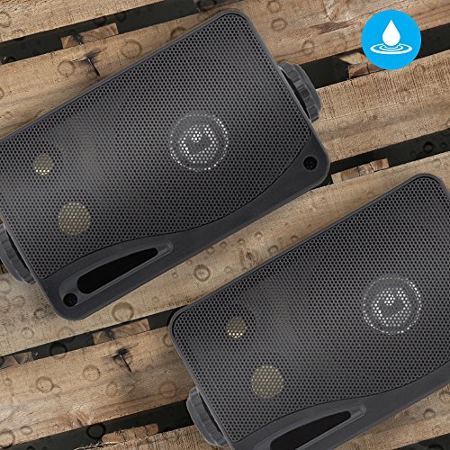 Pyle 3 way Mini Box Speaker System 3 5 Inch 200 Watt Weatherproof