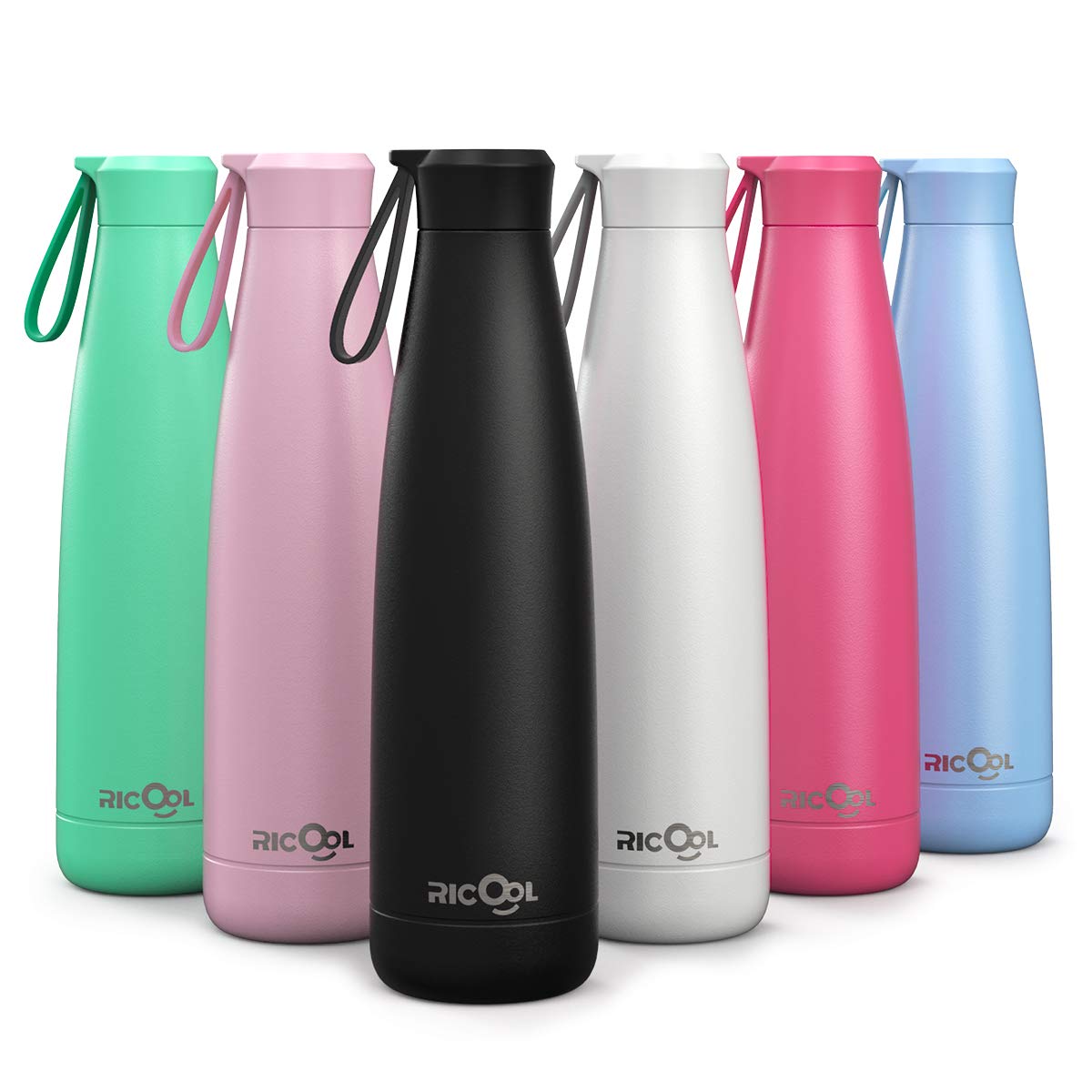 Ricool Water Bottle Stainless Steel 500ml, Vacuum Insulated Double ...