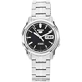 Amazon.com: Seiko 5 Automatic Black Dial Stainless Steel Men's Watch ...