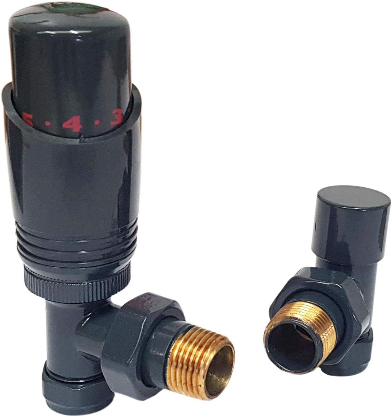 Set valvole radiatore termostatico - Valvole radiatore antracite inc ...