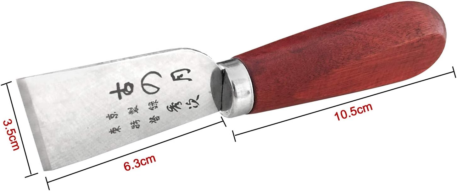 DIY Leathercraft Tool Wooden Handle Leather Cutting Knife Leather ...