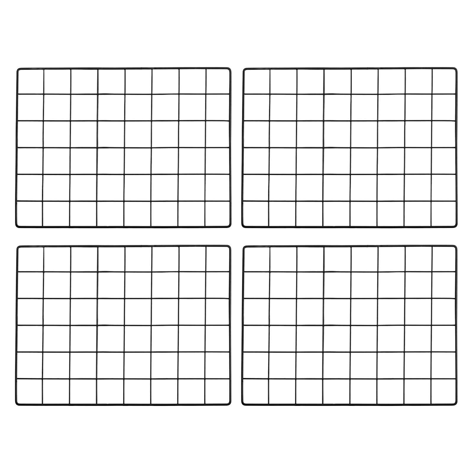 PATIKIL 16x12 Inch Wall Grid Panel, 4 Pcs Metal Wire Photo Wall ...