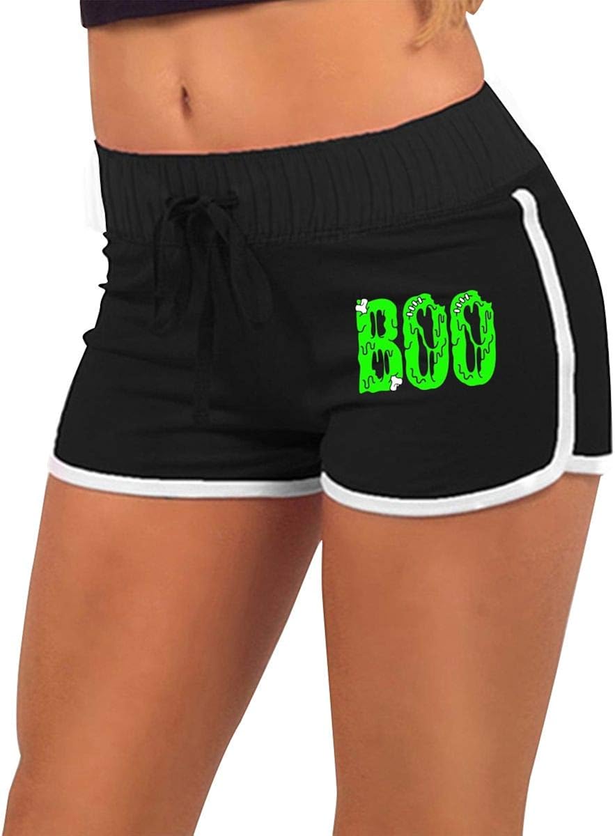 DLOAHJZH-Q Boo - Creepy Halloween Women's Low Waist Stretchy Sexy ...