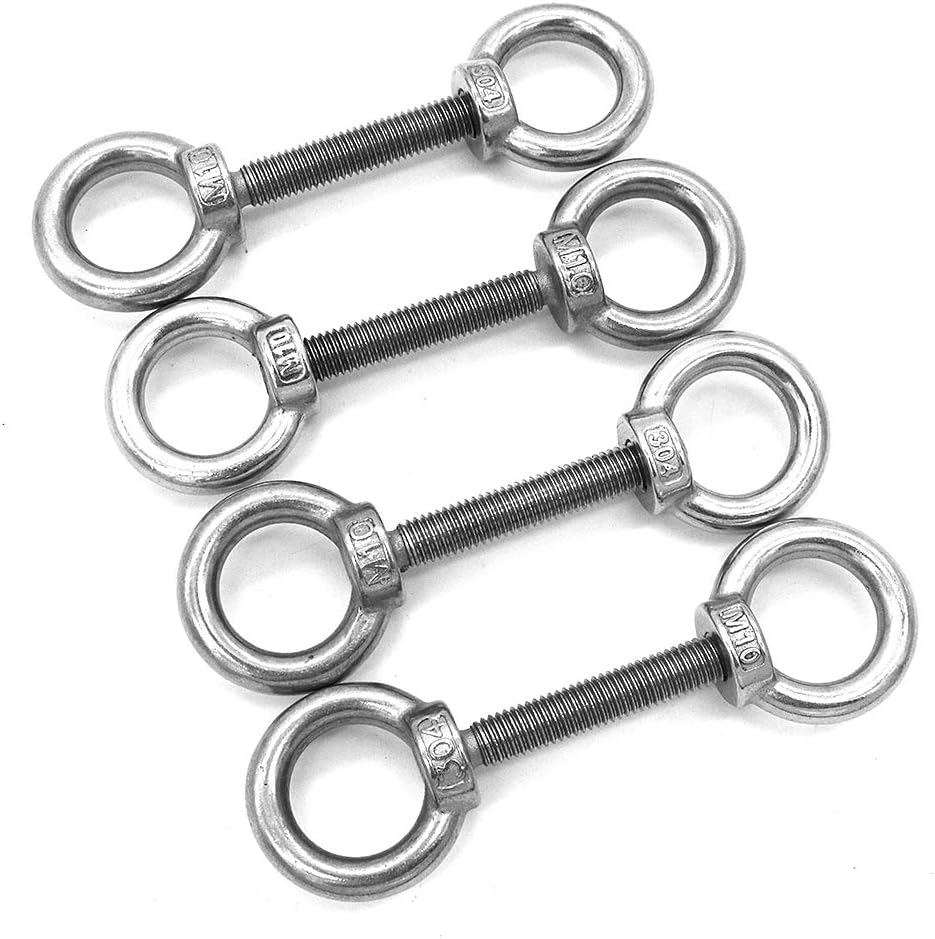 Set of 4 NUZAMAS 304 Stainless Steel M10x60mm Shoulder Eye Bolts ...