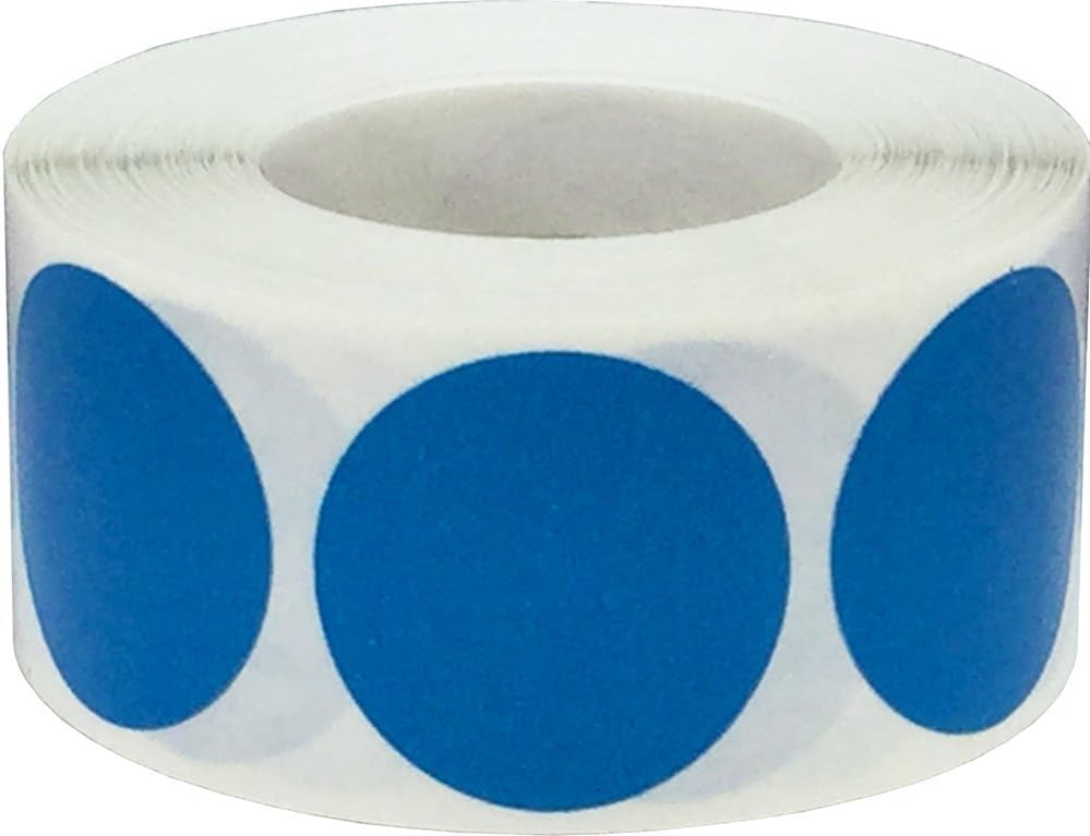 Blue Circle Stickers, 25 mm 1 Inch Dot Labels 500 Pack – BigaMart