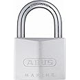 ABUS 75IB/50 KD Marine Grade Chrome Plated Brass Padlock, Stainless Steel Shackle, Keyed ...