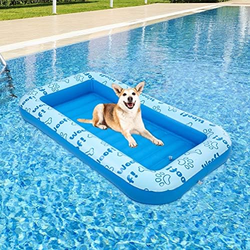 BINGPET Inflatable Dog Pool Float - Dog Raft for Pool and Lake in ...
