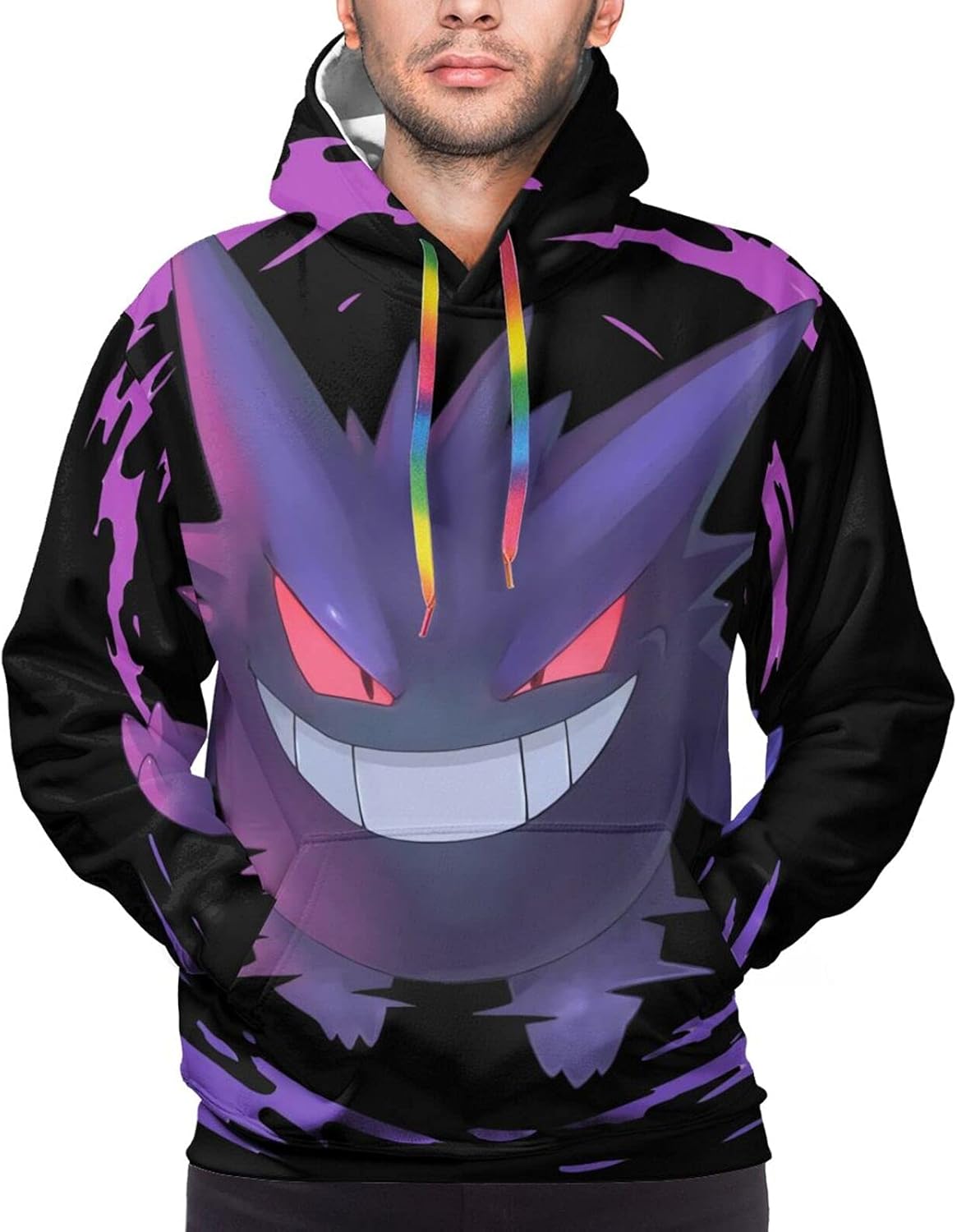 Amazon.com: Gengar Men'S Hoodie Realistic Long Sleeve Casual Pullover ...