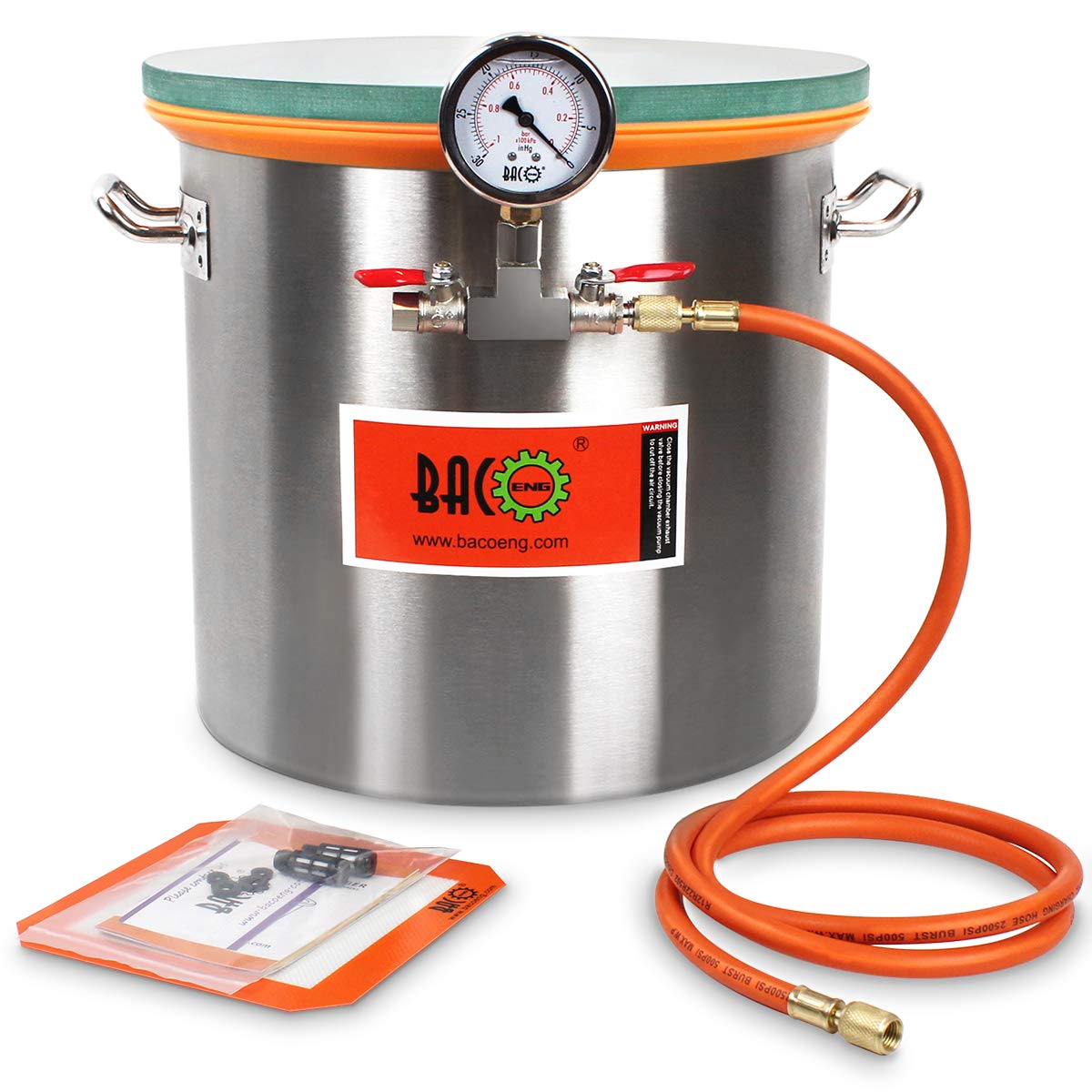 Mua BACOENG 5 Gallon Tempered Glass Lid Stainless Steel Vacuum Chamber ...