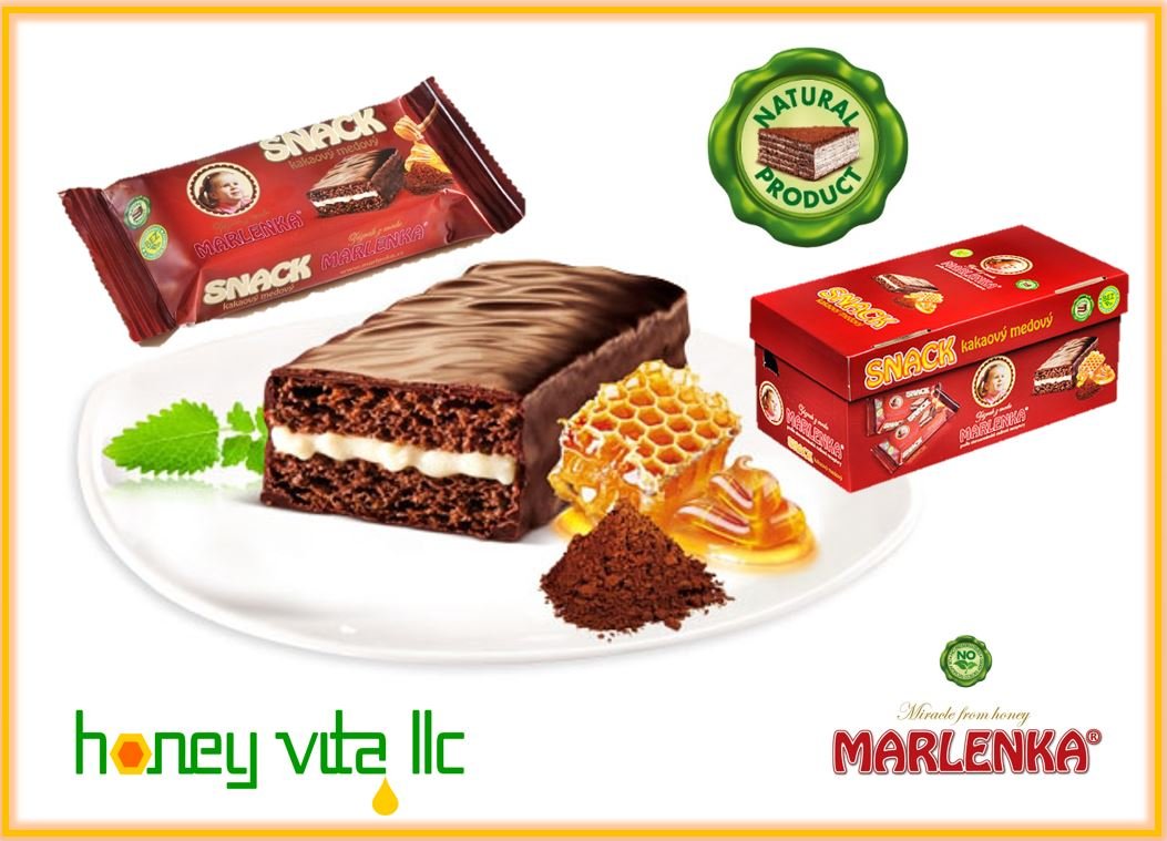 Amazon.com : Marlenka Cocoa Honey Snacks in Dark Chocolate- Case of 20 ...