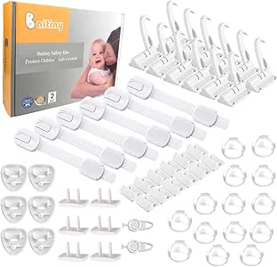 Baby Safety Kit, Baby Proofing with Cabinet Locks - 58 Packs All-in-one ...