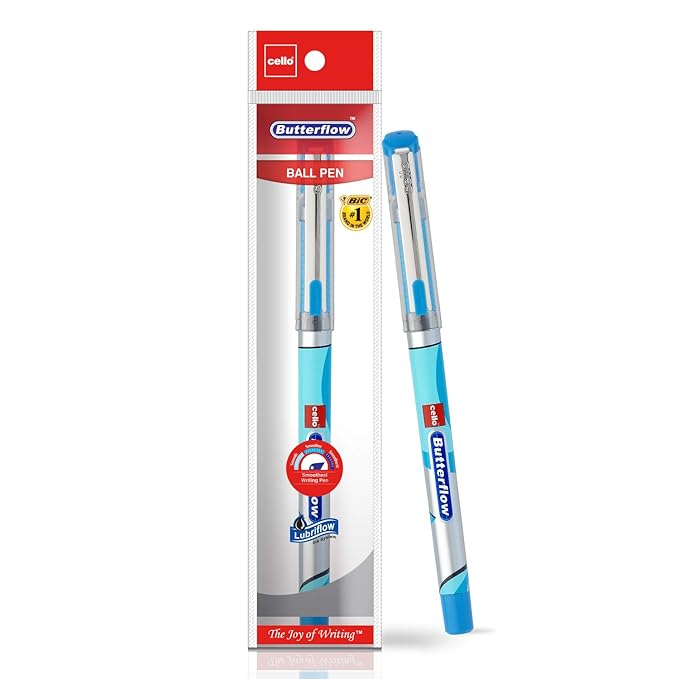 Cello Butterflow Ball Pen Set (Pack of 10 pens - Blue) | Ball pens with ...
